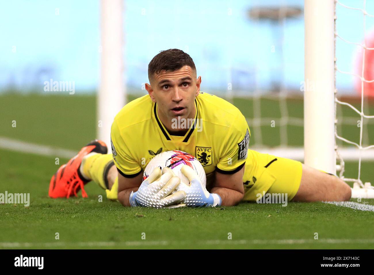 File photo dated 25-04-2023 of Aston Villa goalkeeper Emiliano Martinez ...