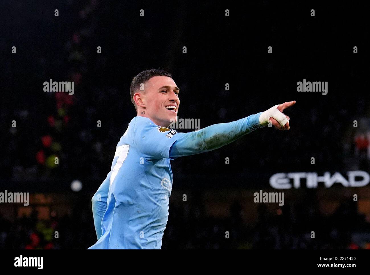 File photo dated 03-04-2024 of Manchester City's Phil Foden celebrates ...