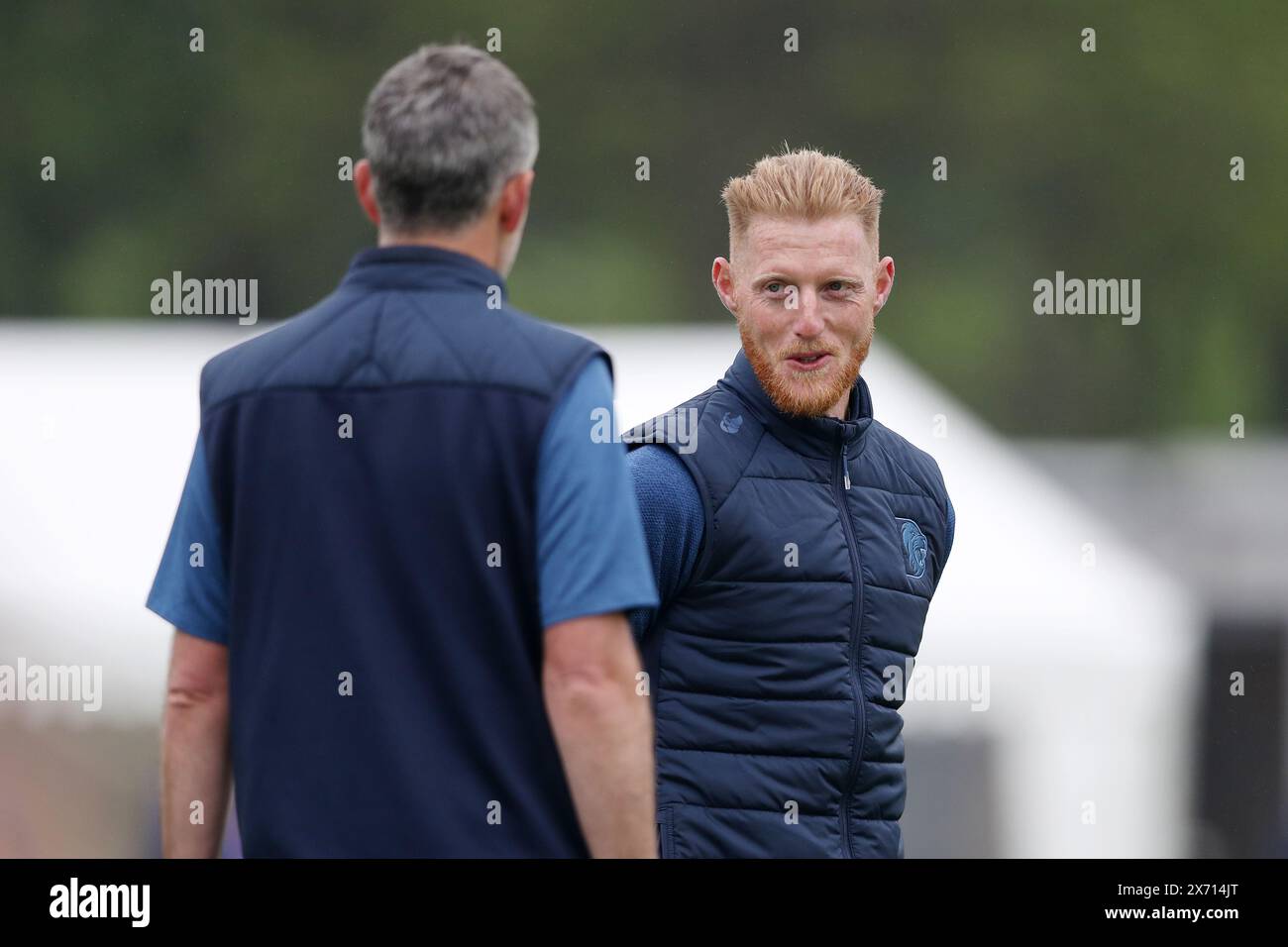 Durham's Ben Stokes (right) before day one of the Vitality County ...