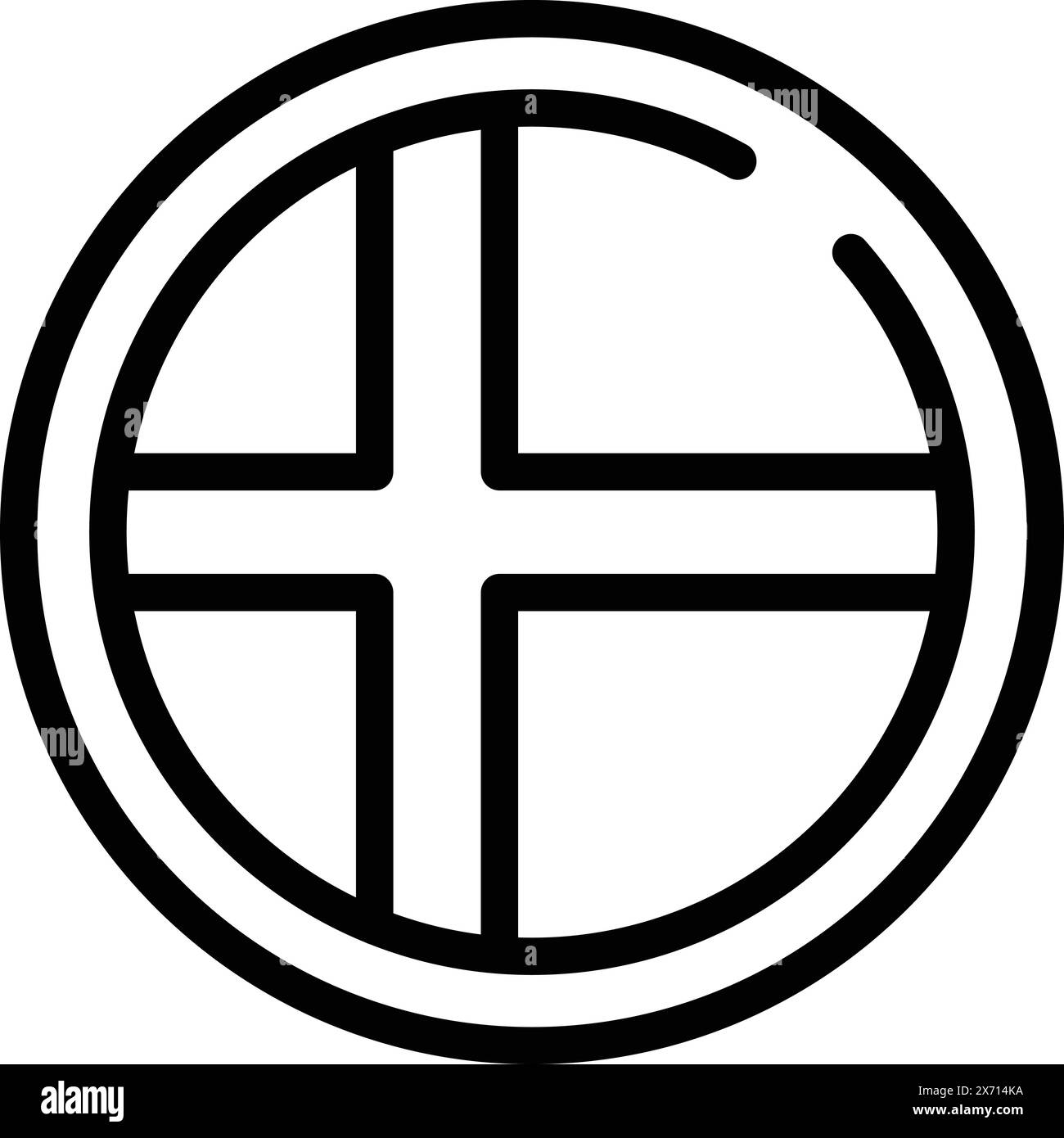 Iceland flag icon outline vector. National symbol. Nordic cross ...