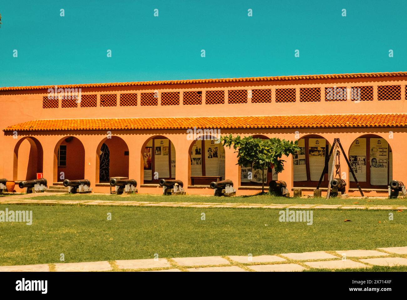 Cannons on the ruins on Fort Jesus - an ancient fortification in ...