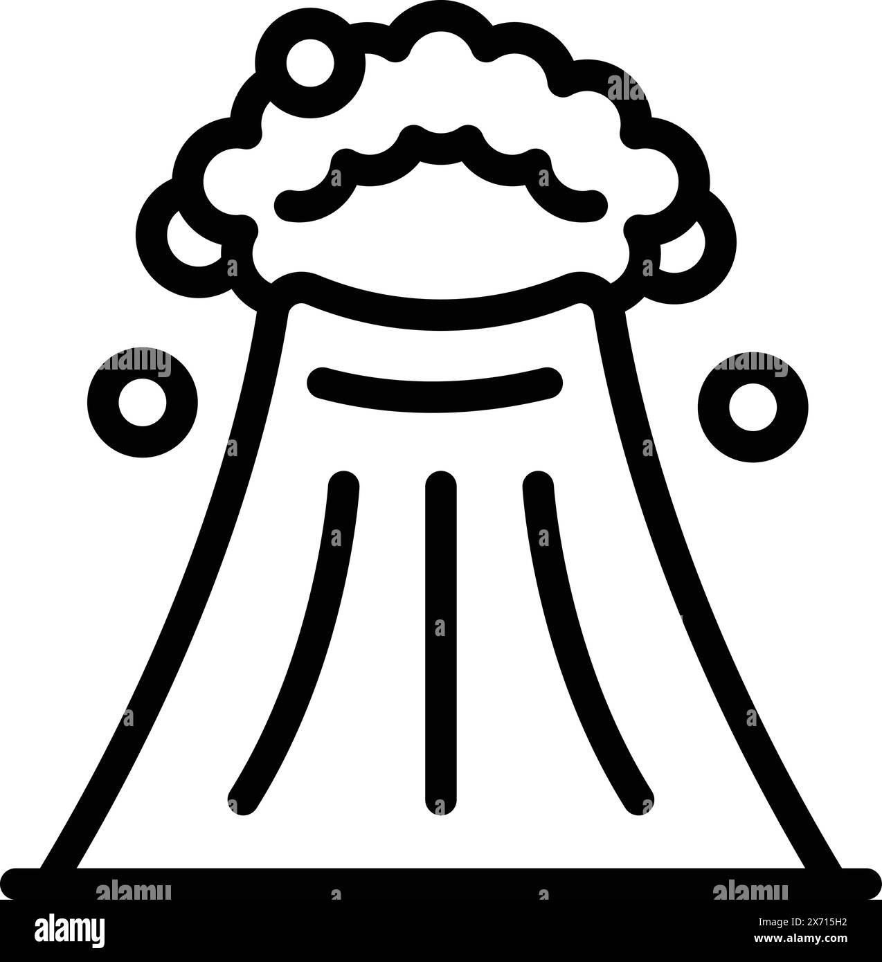 Iceland volcano icon outline vector. Volcanic landscape. Tourist ...