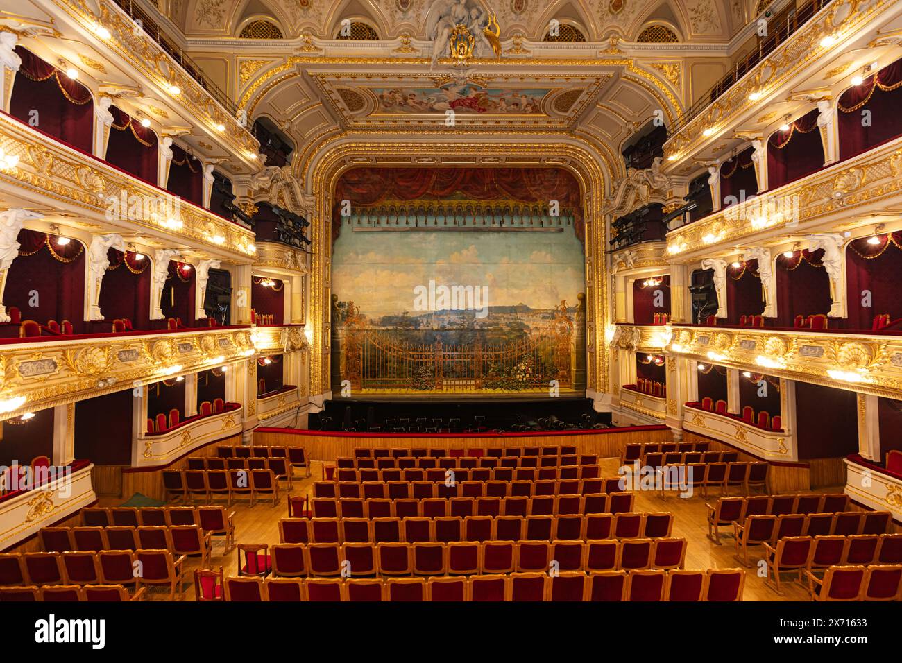Lviv, Ukraine - April 18, 2024: Lviv National Opera interior with ...