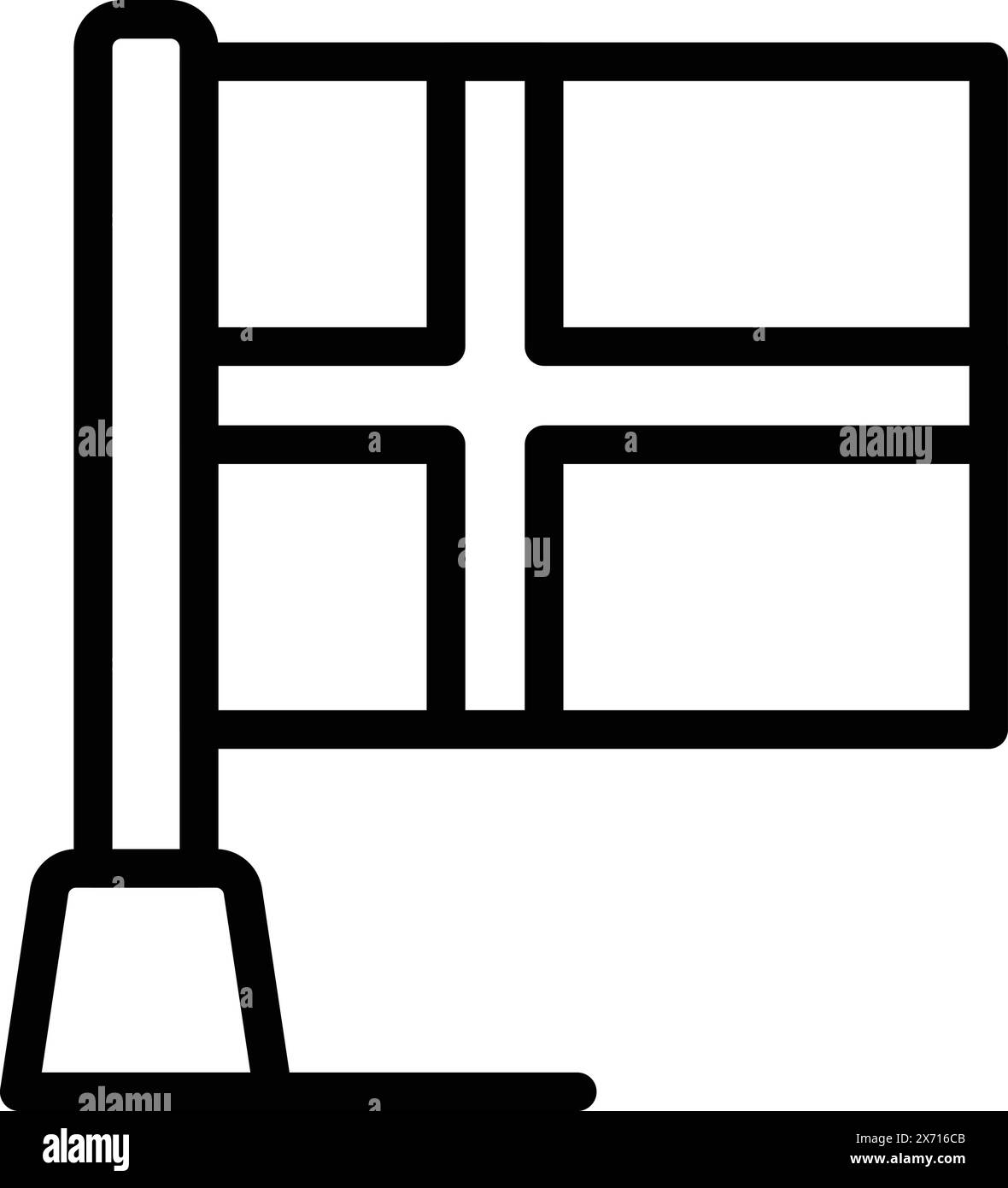 Iceland national flag icon outline vector. Patriotism identity ...
