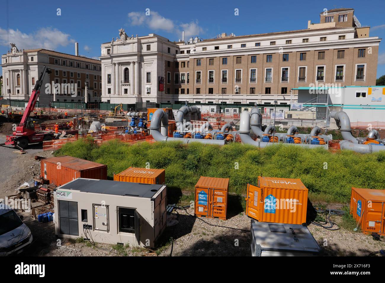 VATICAN AREA. ROAD CONSTRUCTION OF A TUNNEL FOR THE 2025 JUBILEE Stock ...