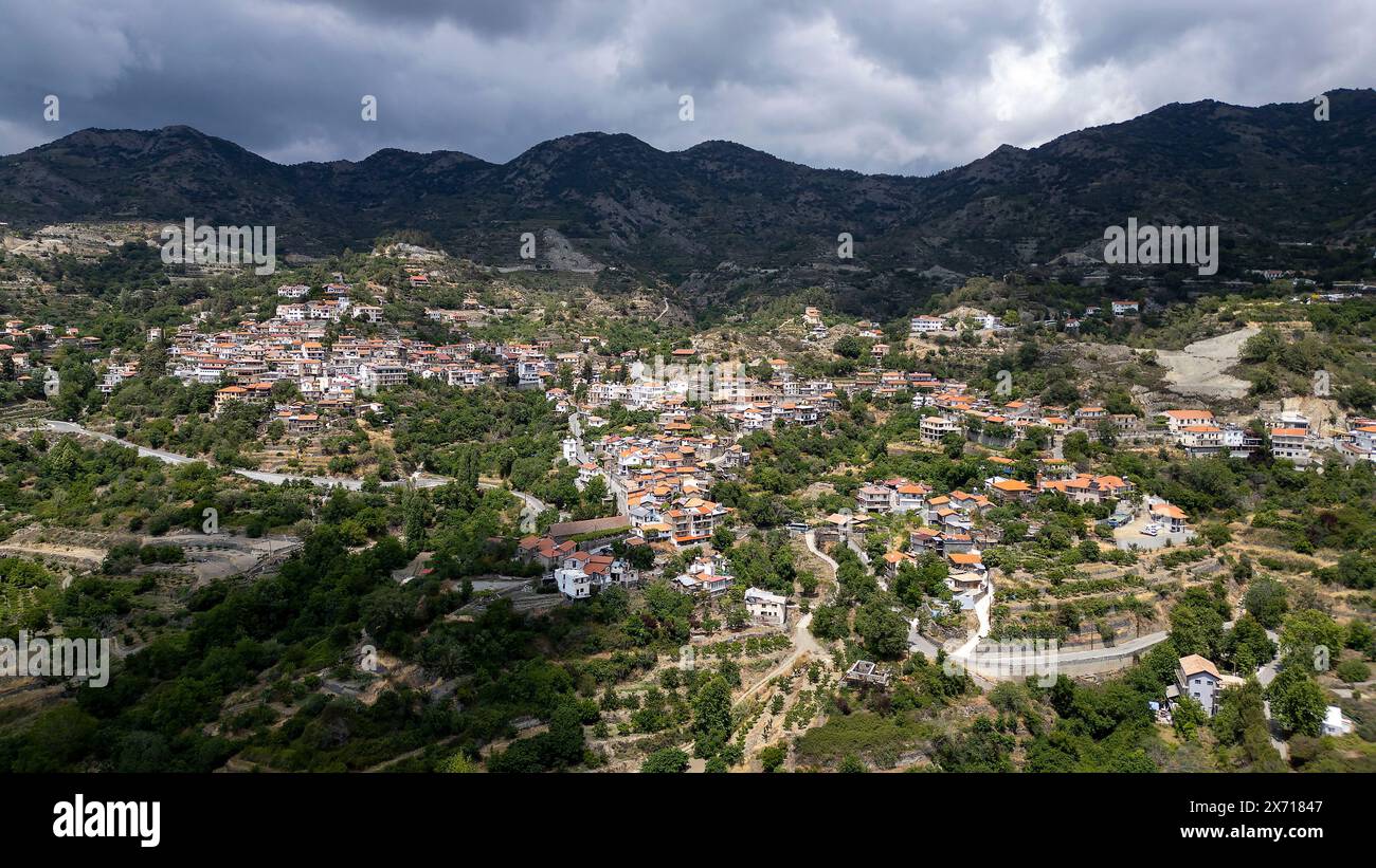 Agros cyprus aerial view hi-res stock photography and images - Alamy