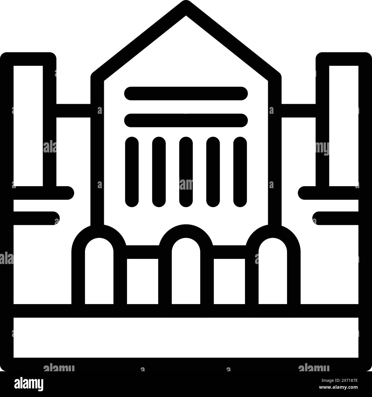 Palace bridge icon outline vector. Imperial famous city structure ...
