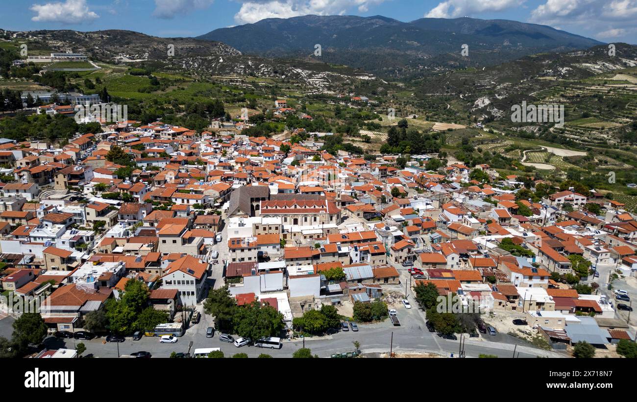 Omodos aerial hi-res stock photography and images - Alamy