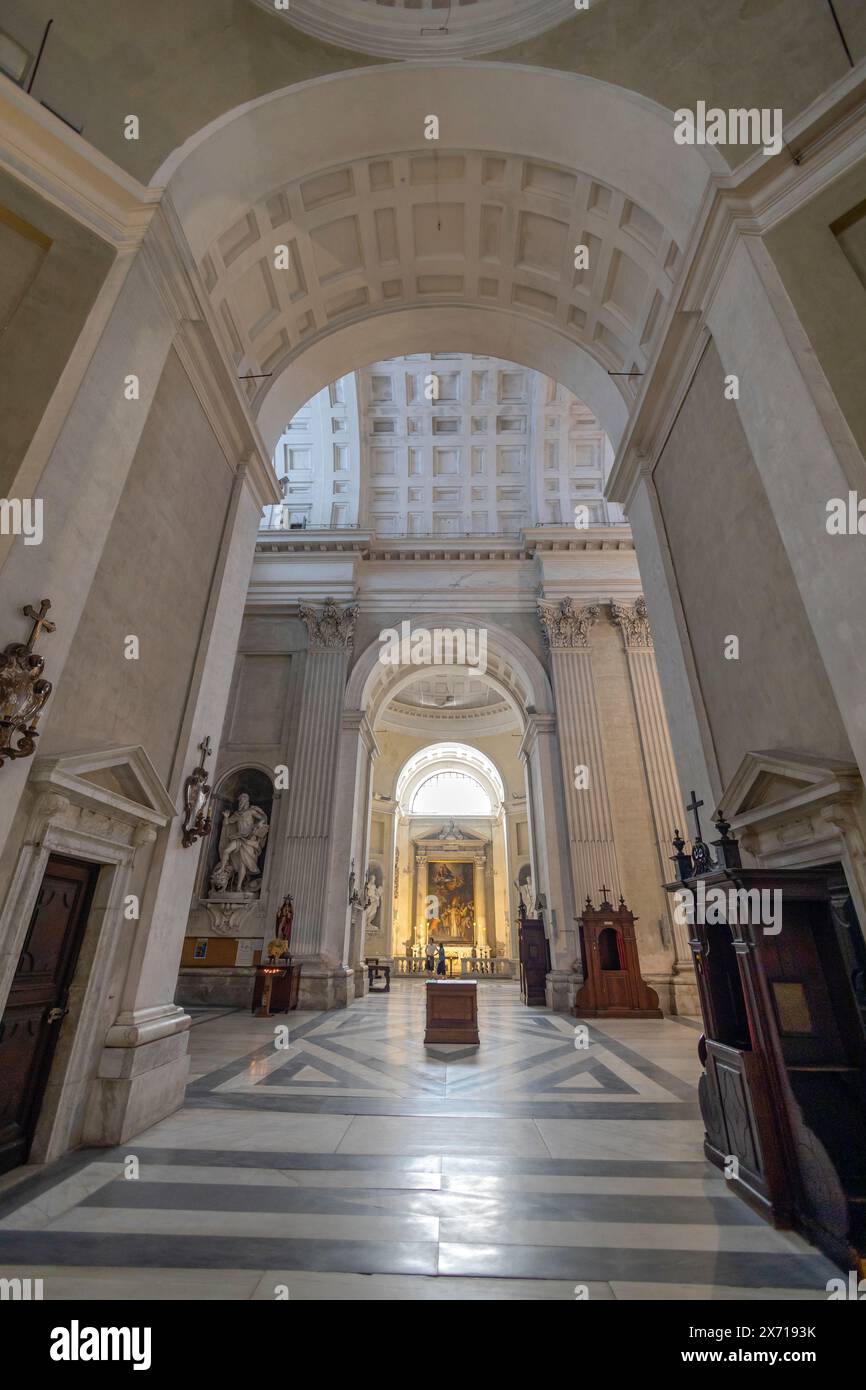 GENOA, ITALY JULY 26, 2023 - Inner of Basilica of Carignano, Holy Mary ...