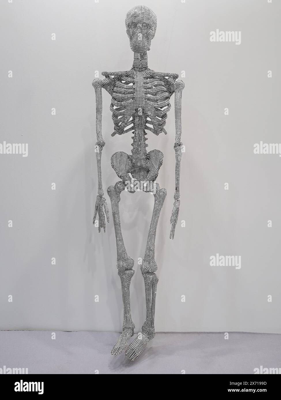 Artistic Representation of a Human Skeleton Entirely Covered in Glitter ...