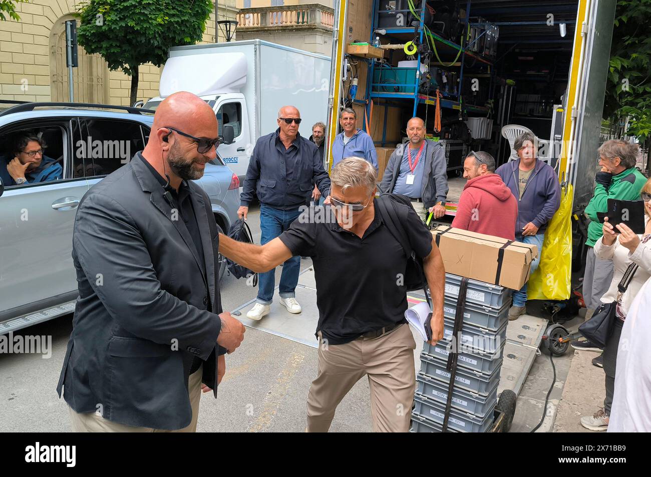 Italy, Tuscany region, Arezzo, May 17, 2024 : The actor George Clooney ... Italy, Tuscany region, Arezzo, May 17, 2024 : The actor George Clooney ...