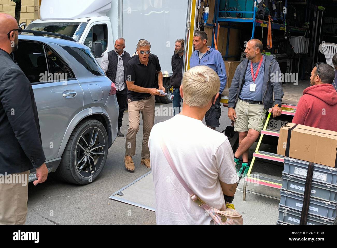 Italy, Tuscany region, Arezzo, May 17, 2024 : The actor George Clooney ...