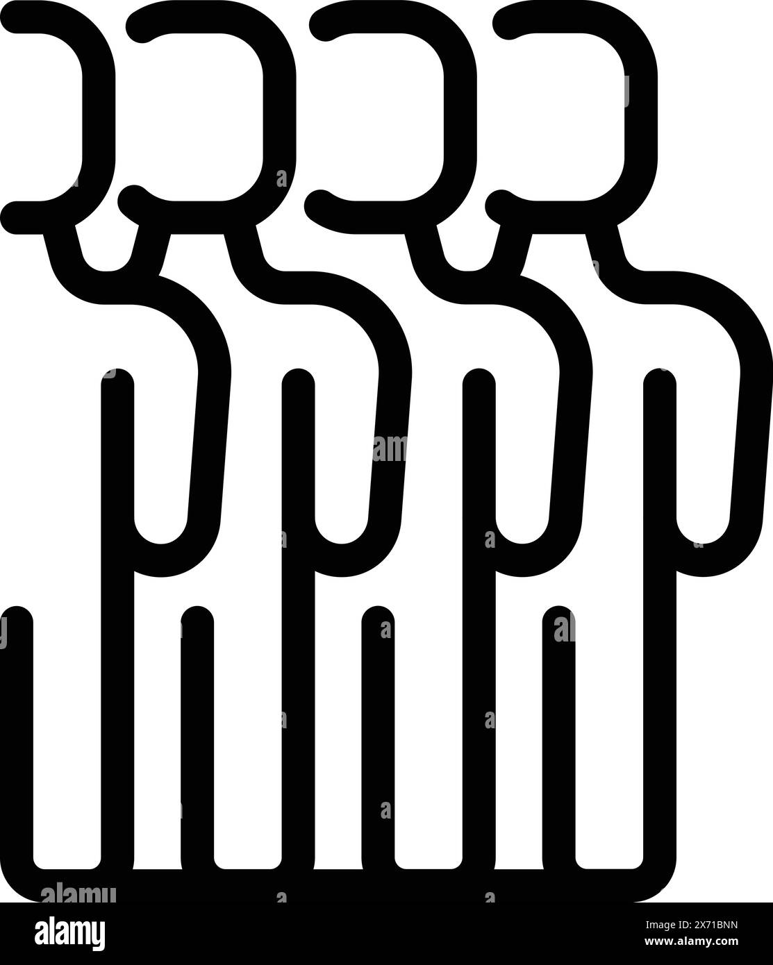 An orderly queue Stock Vector Images - Alamy