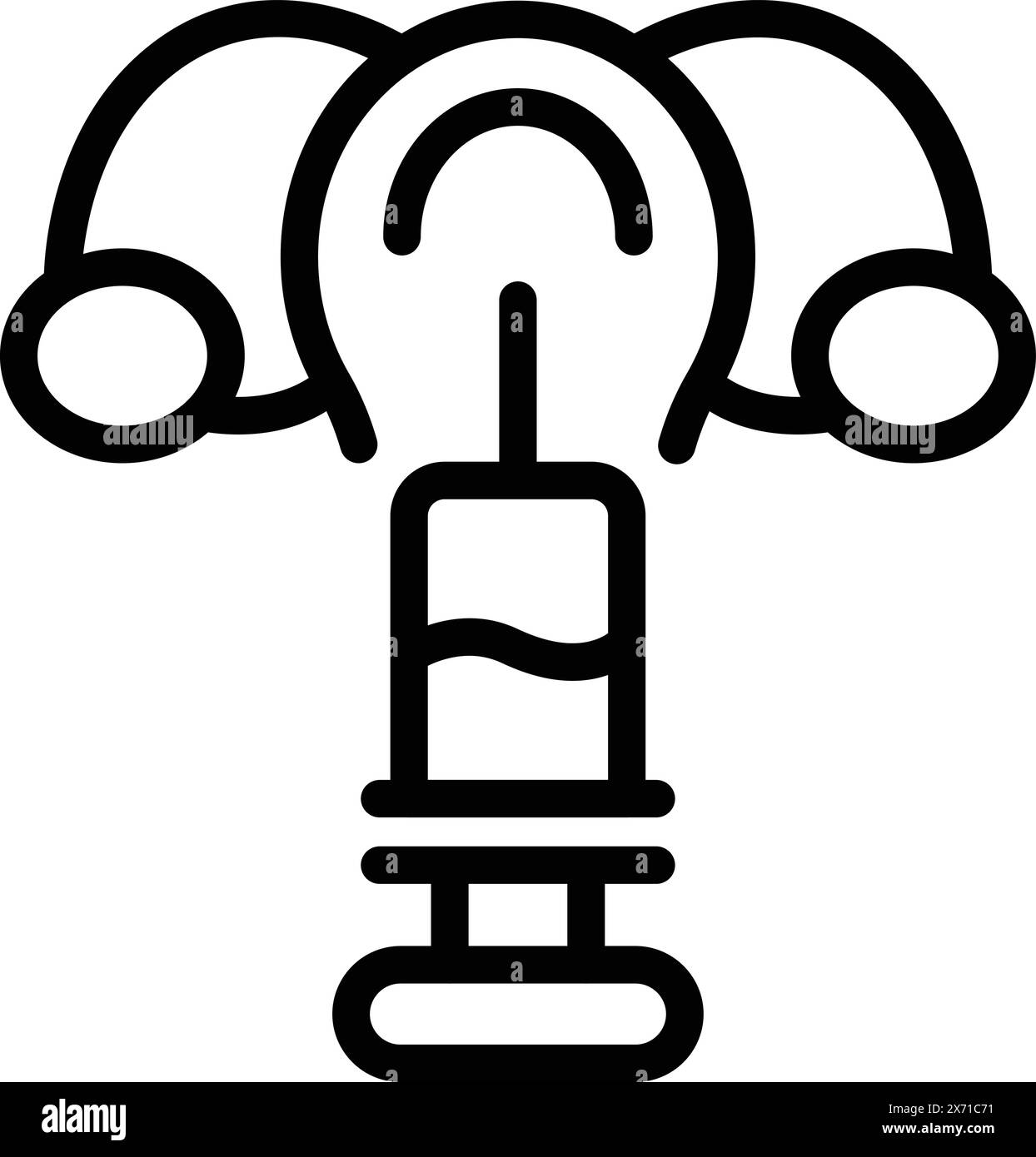 Simplified line drawing of a corkscrew, perfect for logos, menus, and ...