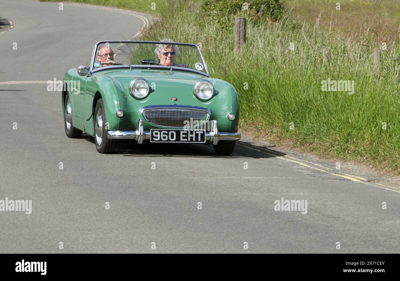 Classic Austin Healey Sprite Mark 1 on english country road Stock Photo ...