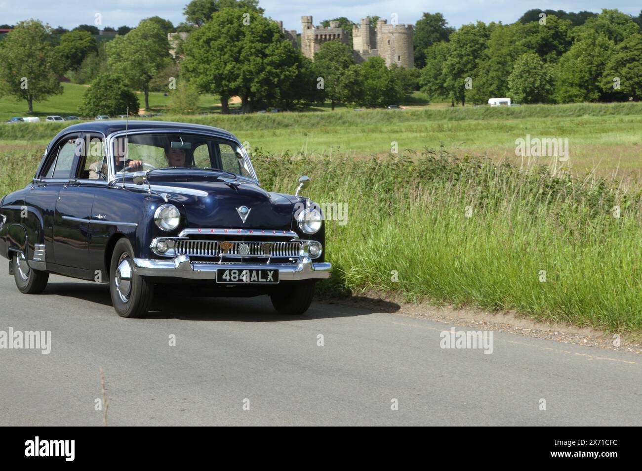Black Vauxhall Velox classic british car near Bodium castle in sussex ...