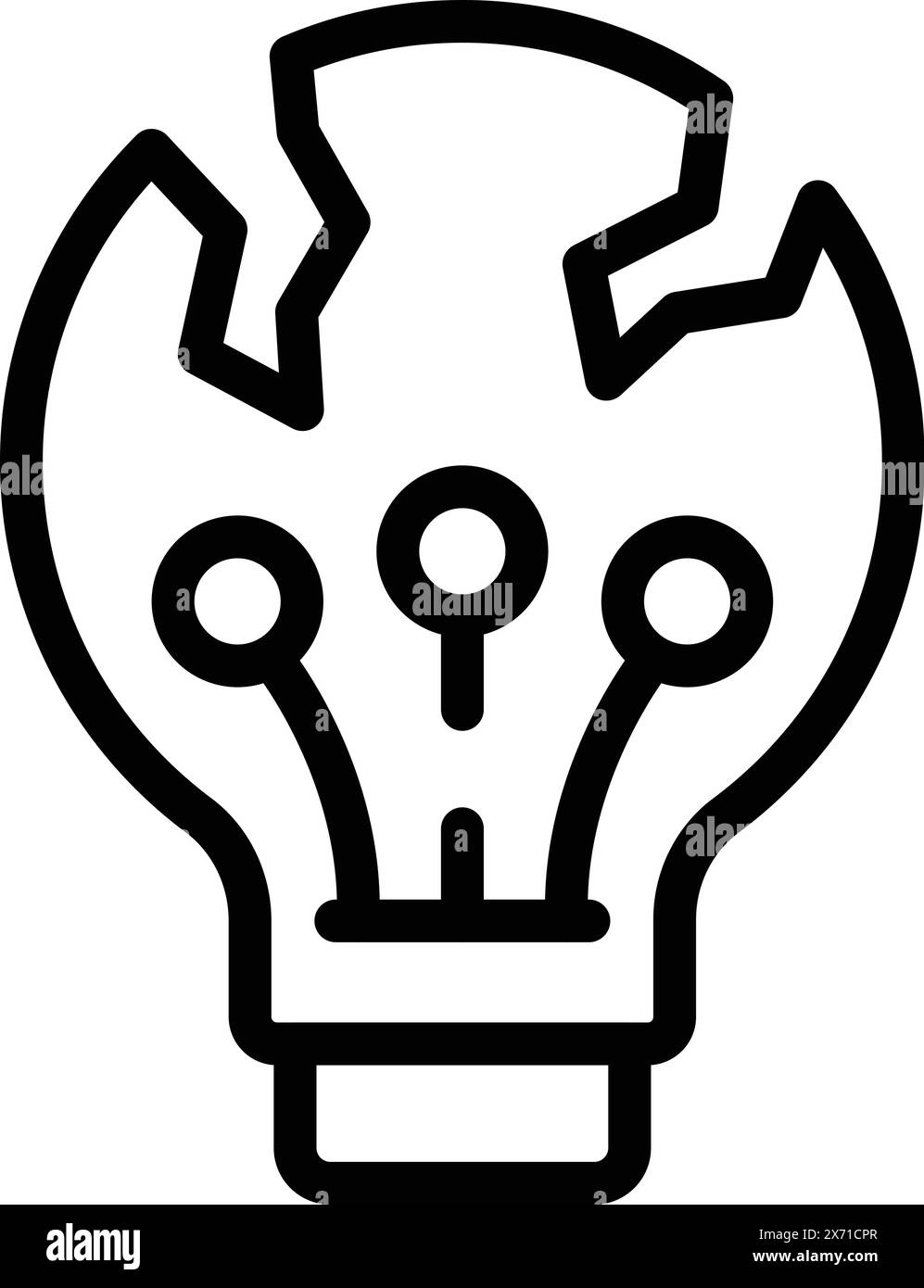 Startup idea failure icon outline vector. New project crisis. Business ...