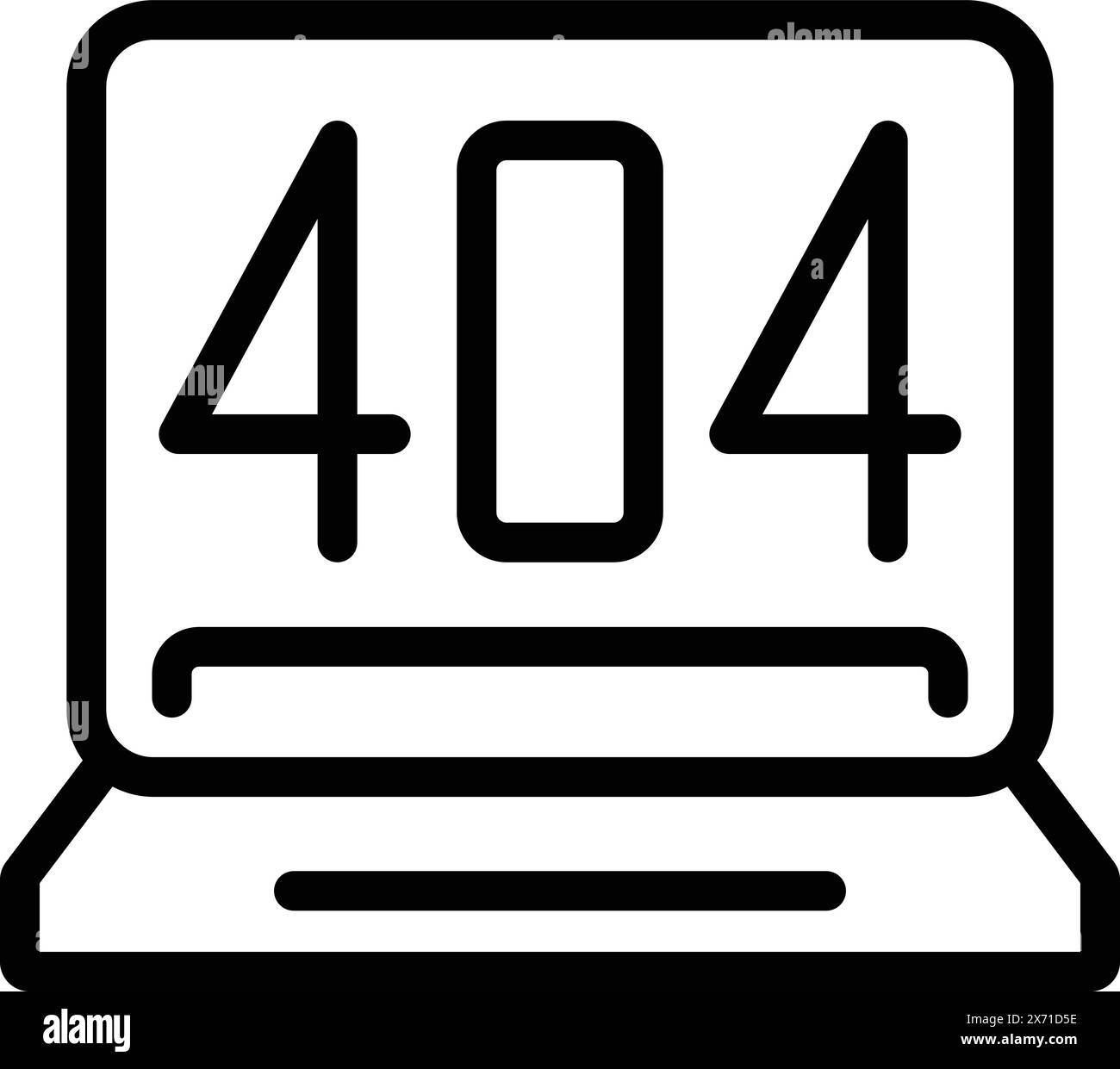 Computer startup error icon outline vector. System crash. Booting ...