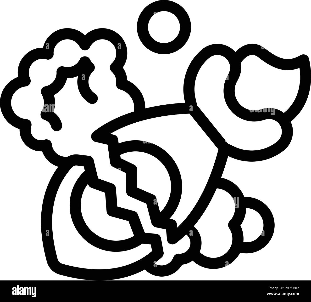 Crashed startup rocket icon outline vector. Project failure. New ...