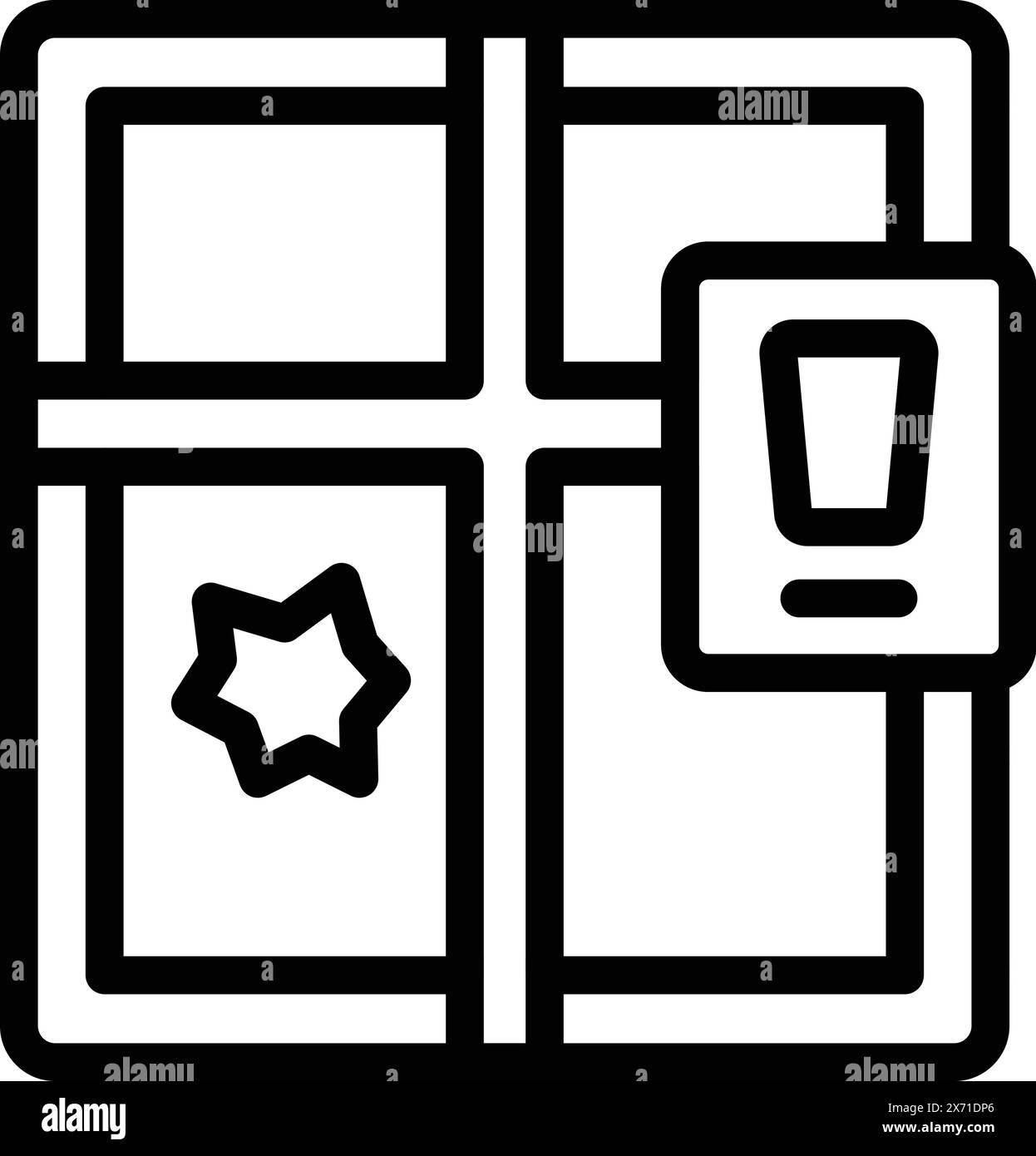 Smart home alarm system icon outline vector. Innovative house security ...