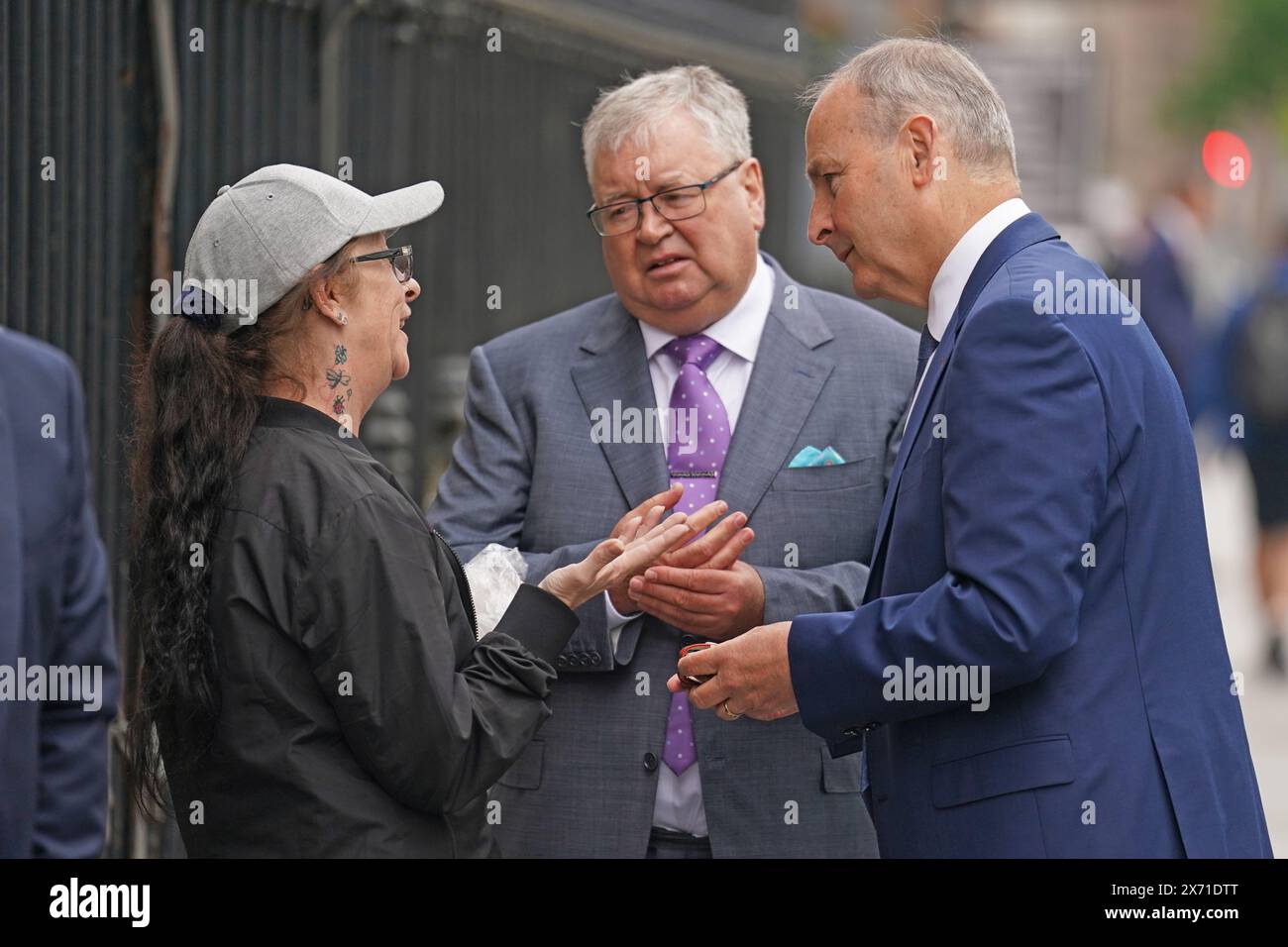 (left-right) Cathy Ellis, RTE presenter Joe Duffy and Tanaiste Micheal ...