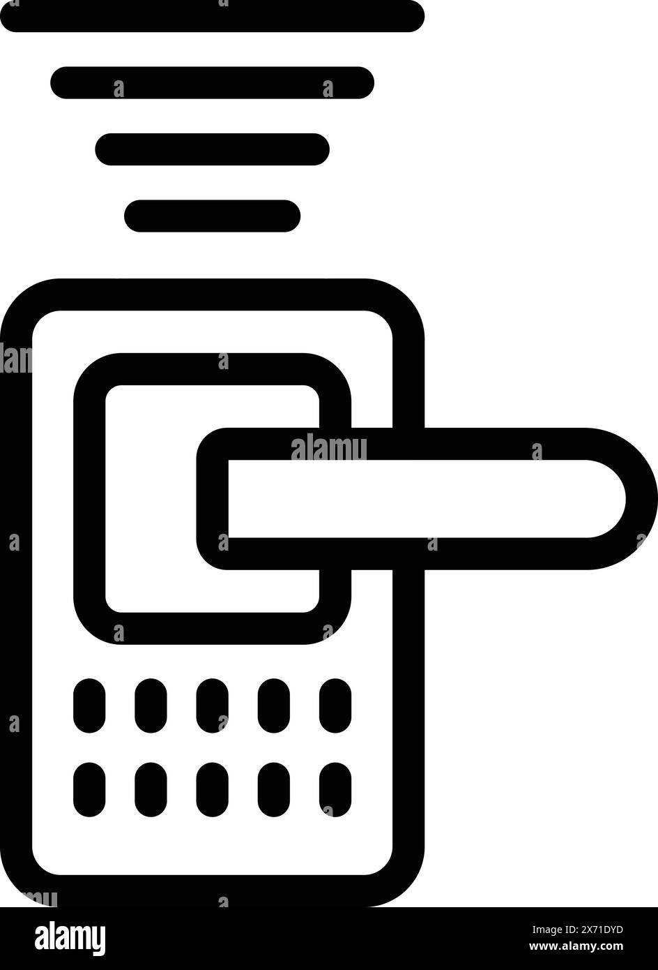 Wireless entrance control icon outline vector. Smart home access ...