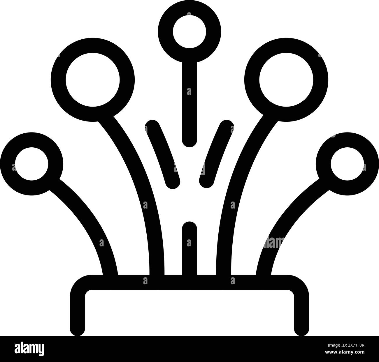 Abstract digital innovation icon with circuit connection technology ...