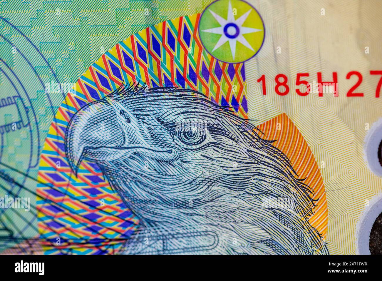 LEI money banknotes, detail photo of RON. Romanian currency Stock Photo ...