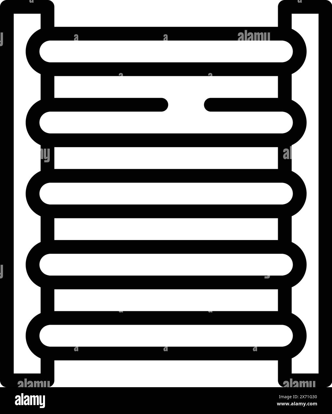 Simplistic vector design of a ladder icon in black and white Stock ...