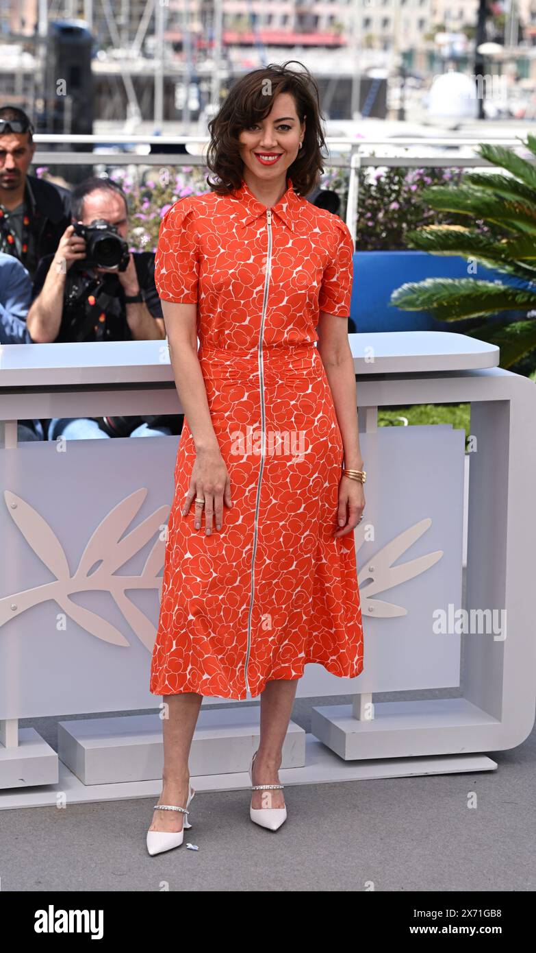 Aubrey Plaza, during a photocall for the film Megalopolis during the ...
