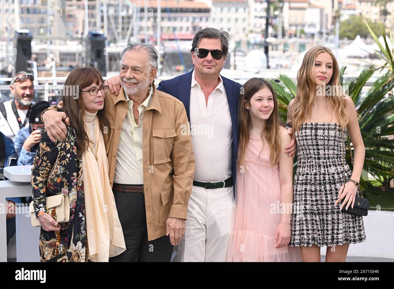 (left to right) Talia Shire, Francis Ford Coppola, Roman Coppola ...
