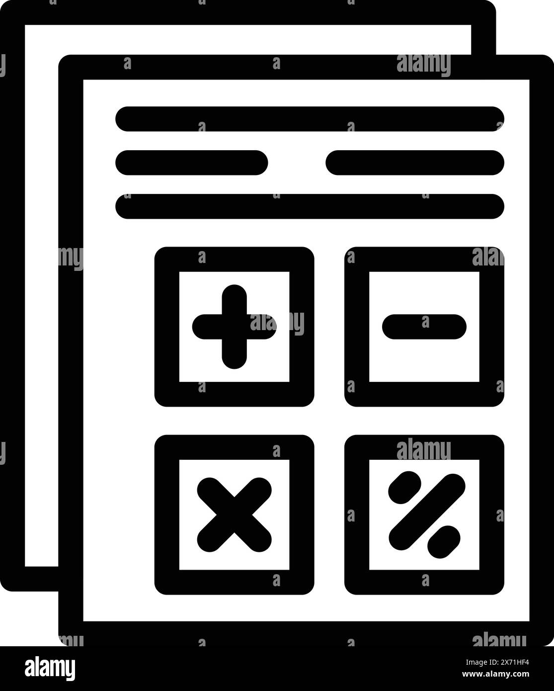 Clean vector illustration of mathematical operations icons in a ... Clean vector illustration of mathematical operations icons in a ...
