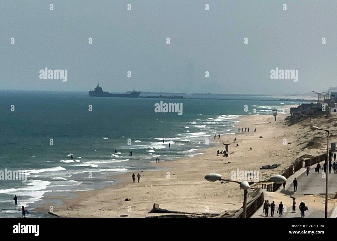 United States Navy ships anchor off the coast of Gaza to operate for ...