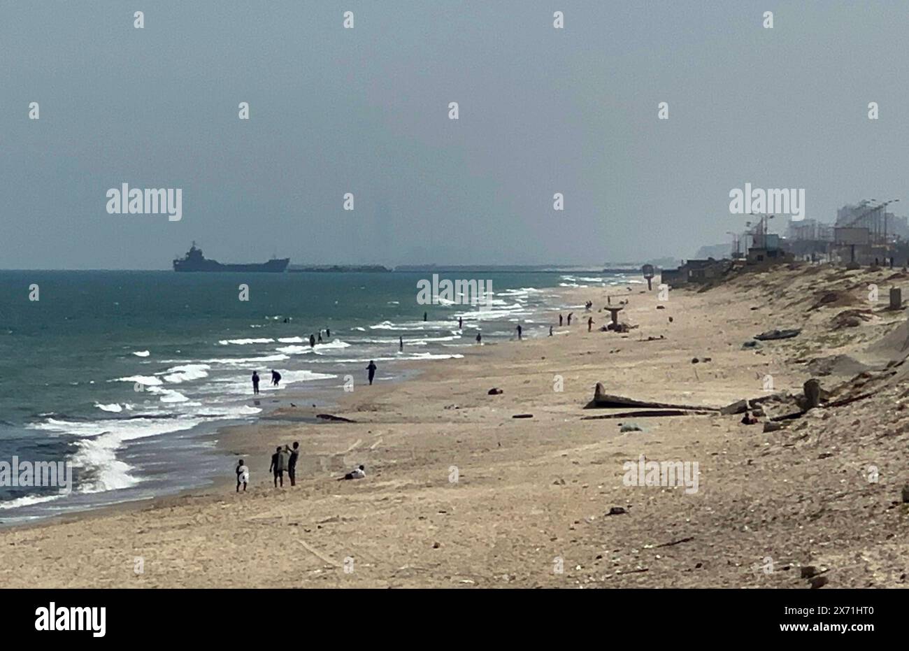 United States Navy ships anchor off the coast of Gaza to operate for ...