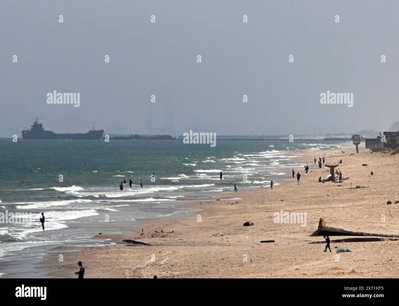 United States Navy ships anchor off the coast of Gaza to operate for ...