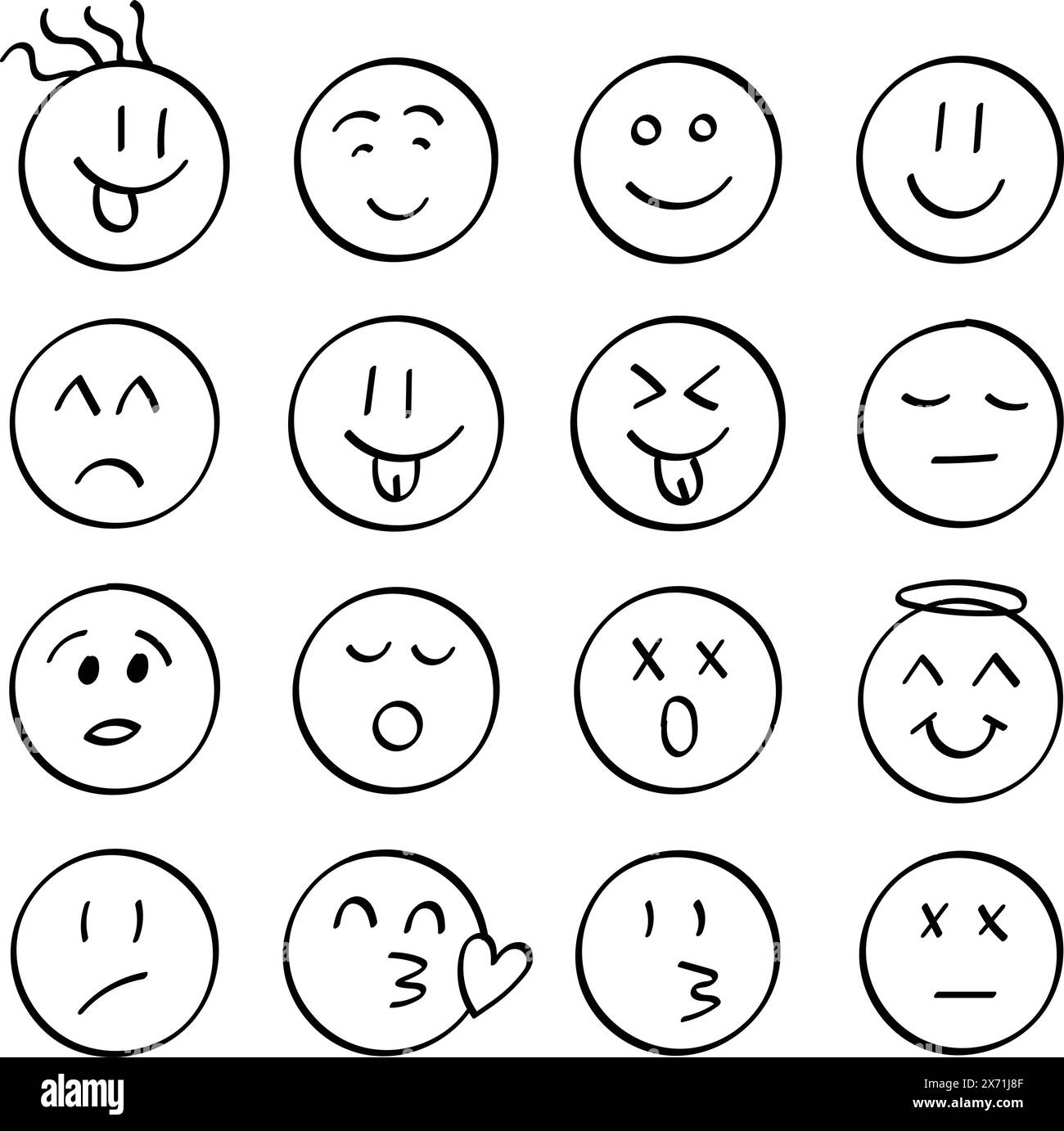 Sad face emoji Black and White Stock Photos & Images - Alamy
