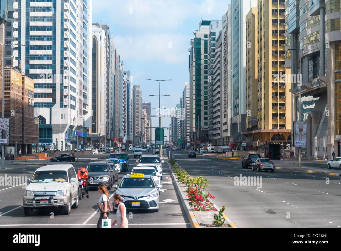 Abu Dhabi, UAE - January 4, 2024: A striking perspective of a modern ...