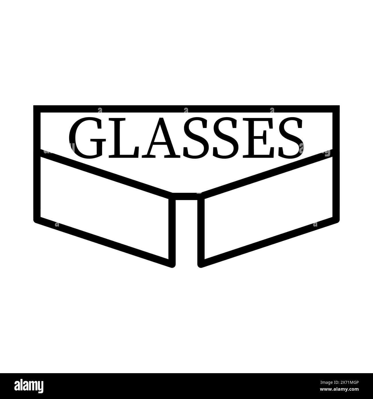 Glasses vector logo. Illustration on white background with inscription Stock Vector Image & Art ...