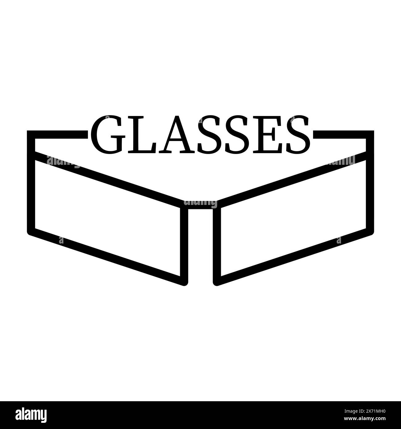 Glasses vector logo. Illustration on white background with inscription Stock Vector Image & Art ...