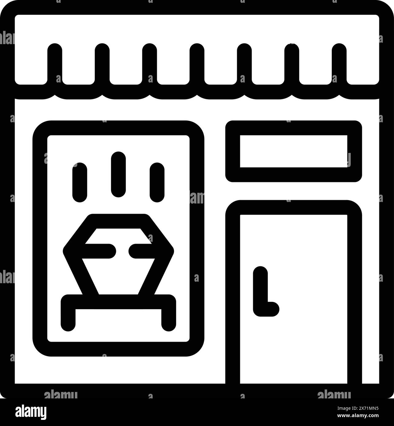 Simplified line drawing of a boutique jewelry shop exterior Stock ...