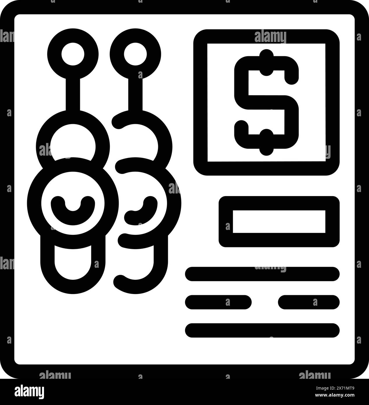 Vector illustration of financial report icon with graph and chart ...