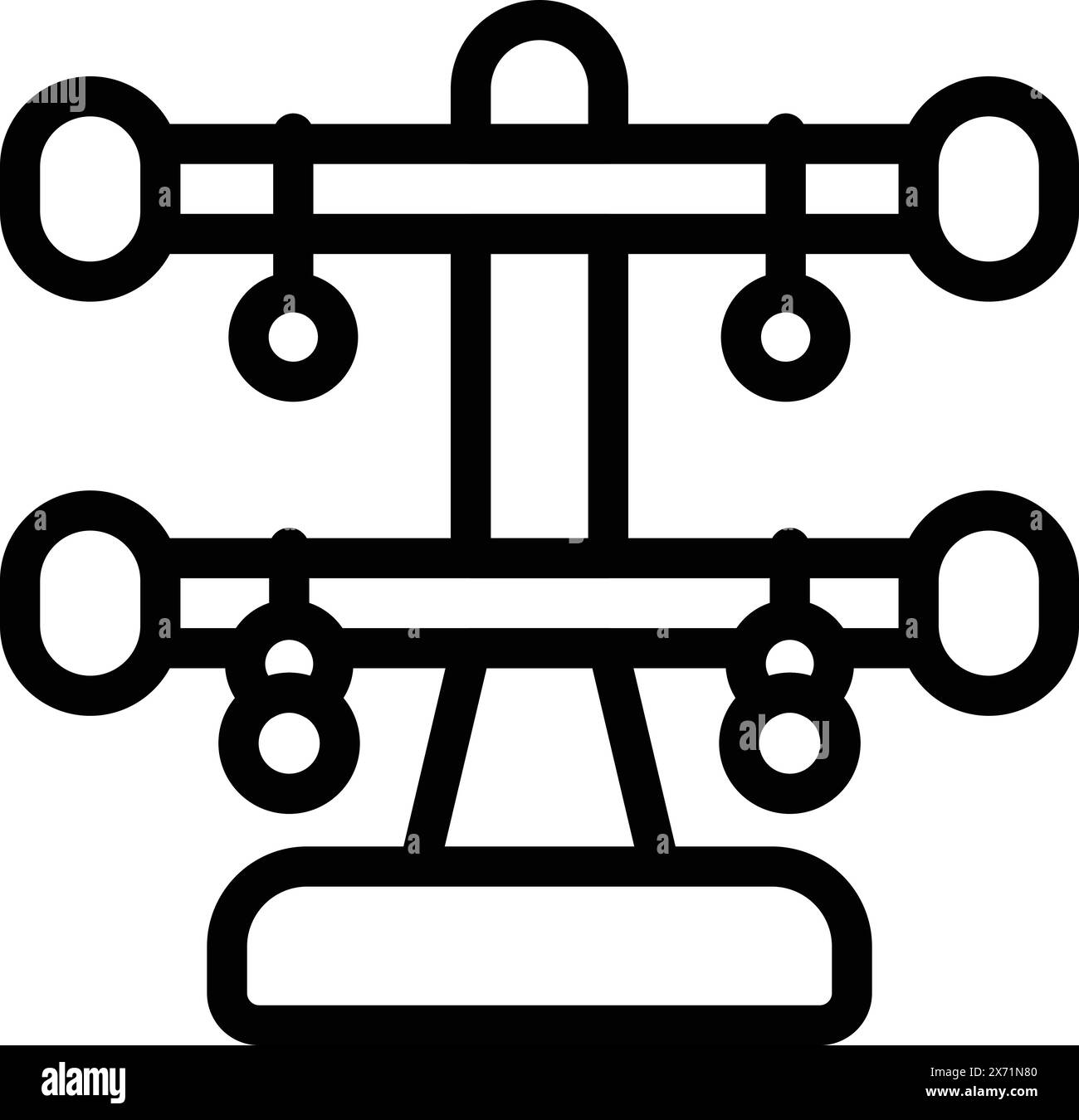 Monochrome vector illustration of a balance scale, symbolizing justice ...