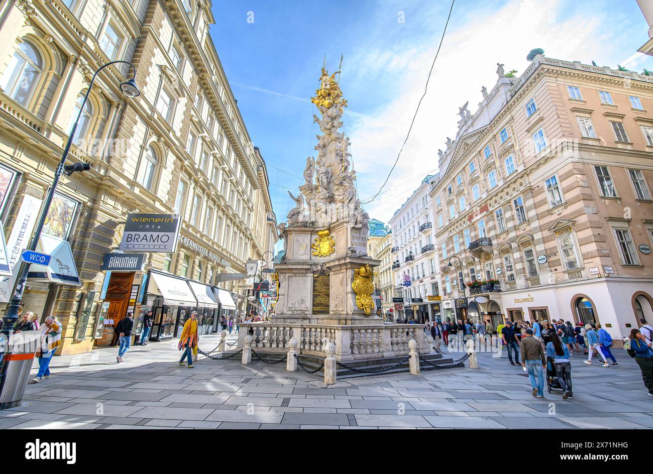 Vienna, Austria. Plague Column or the Holy Trinity Column, a religious ...