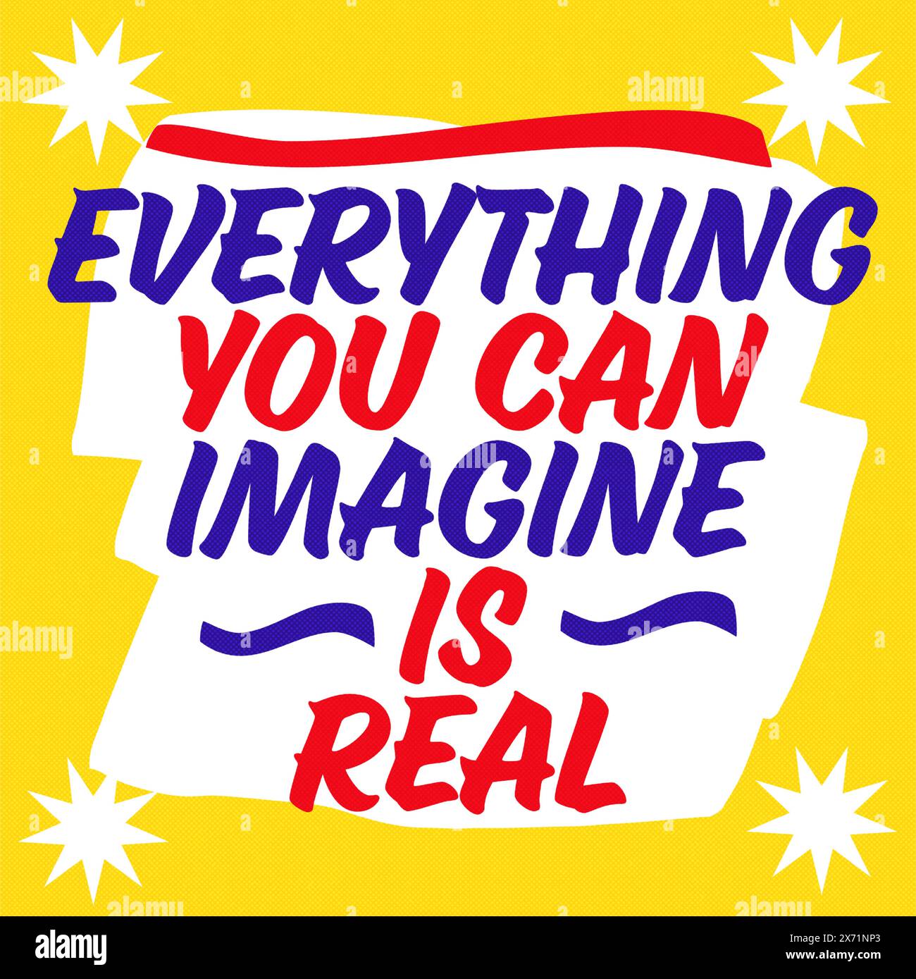 Everything You Can Imagine Is Real Quote - Hand Lettered vintage ...