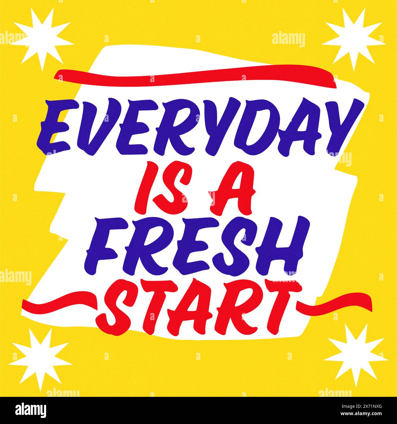 Everyday is a fresh start quote - Hand Lettered vintage grocery store ...
