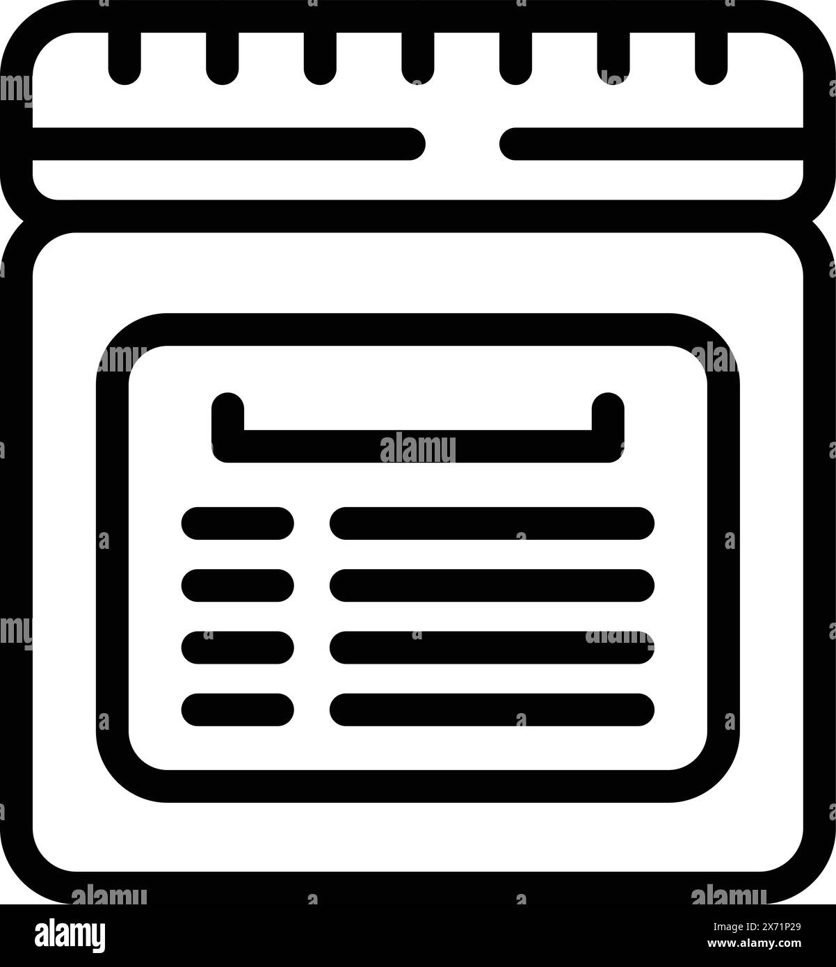 Black outline vector illustration of a medication container with label ...