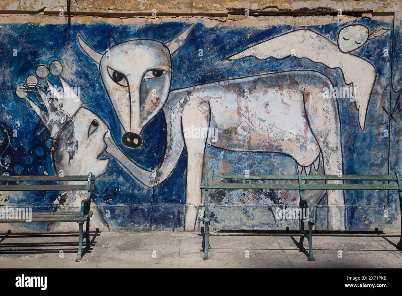 Wall Murall, Centro Habana, Havana, Cuba Stock Photo - Alamy