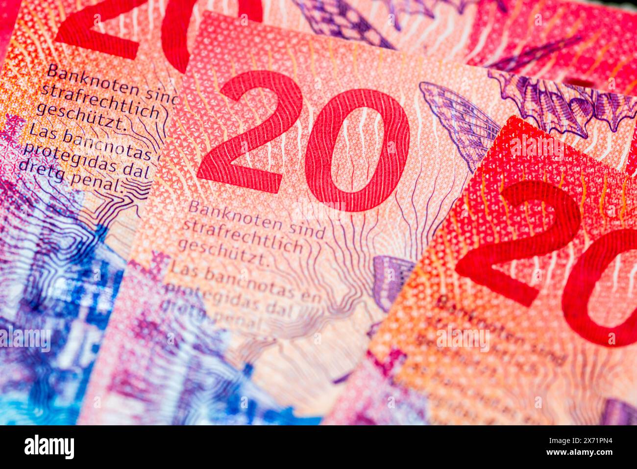 CHF money banknotes, detail photo of swiss franc. Swiss Franc currency ...