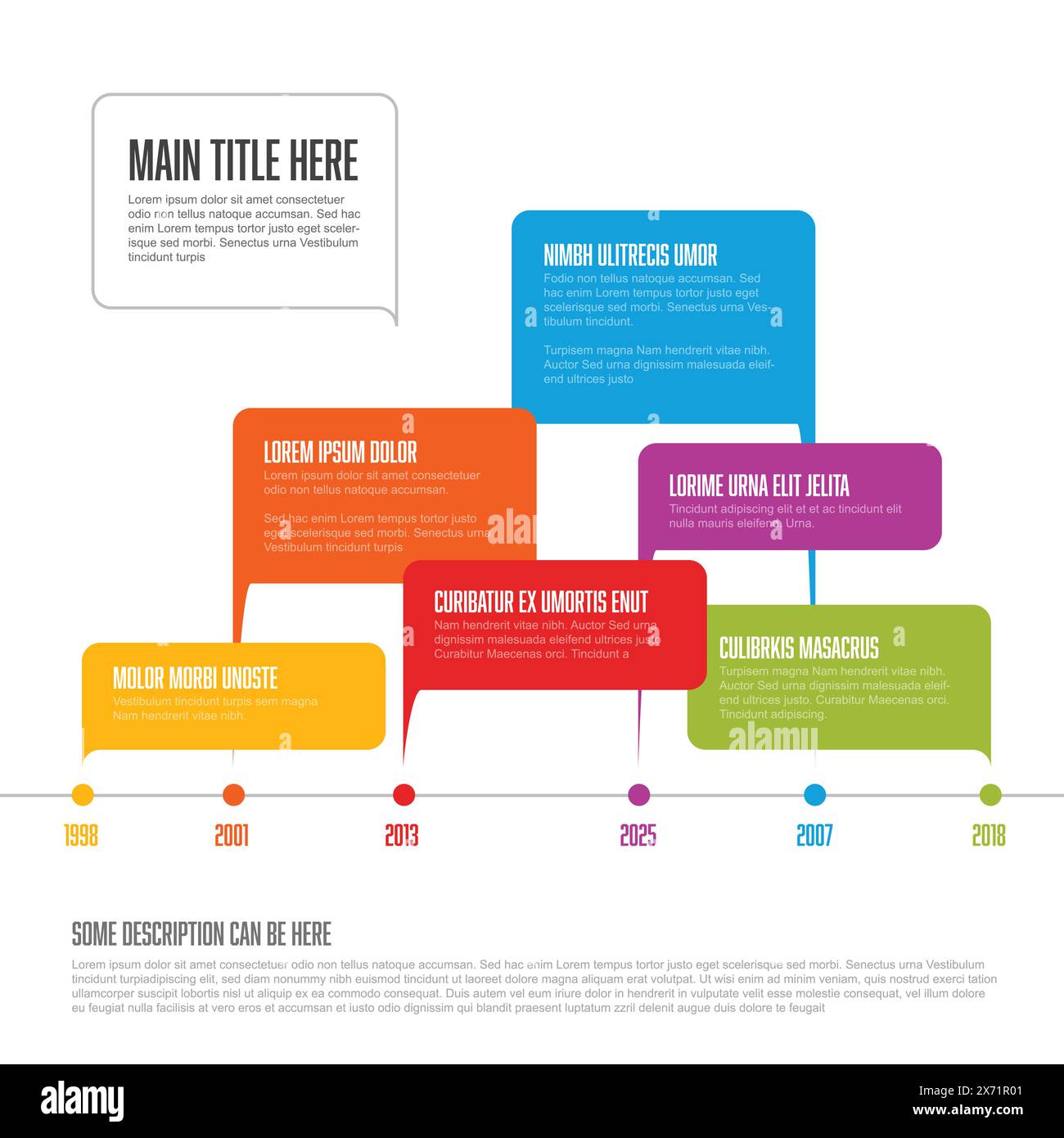 Timeline years illustration history Cut Out Stock Images & Pictures - Alamy