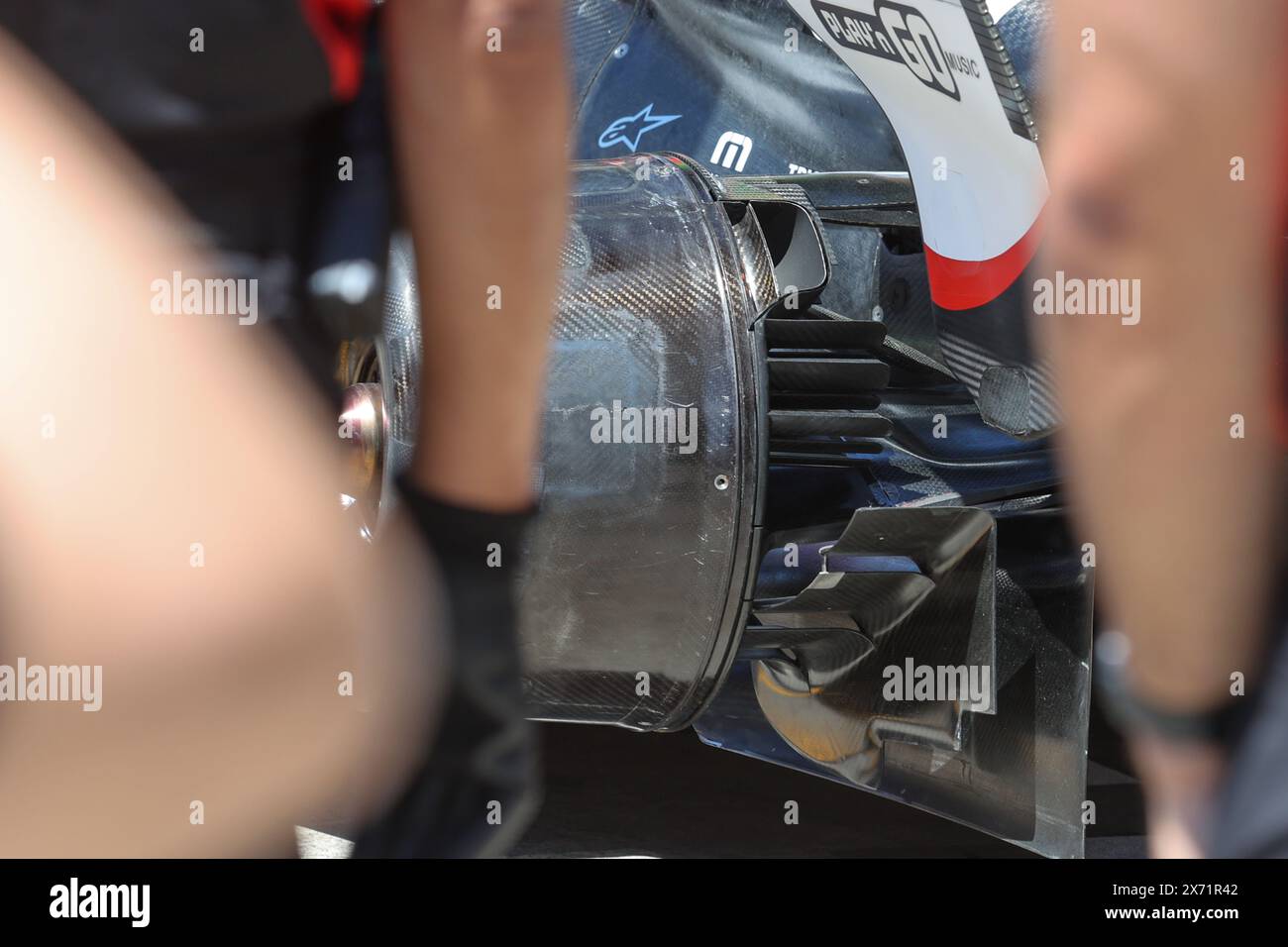 Imola, Italy 17/05/2024, Haas F1 Team VF-24 Ferrari, Mechanical detail ...